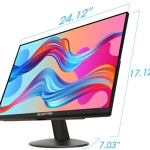 Sceptre IPS 27-Inch Business Computer Monitor 1080p 75Hz with HDMI VGA Build-in Speakers, Machine Black 2020 (E275W-FPT), 27" IPS 75Hz