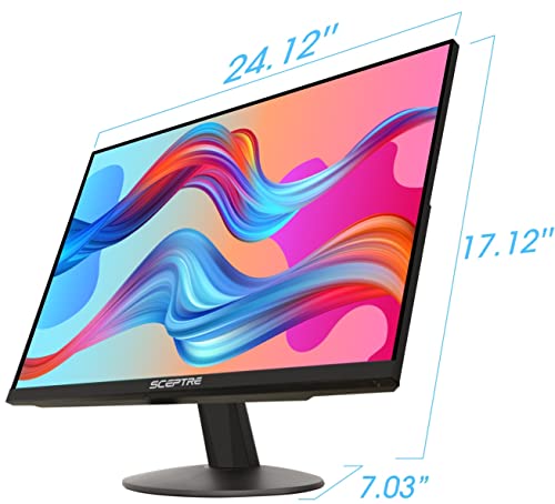 Sceptre IPS 27-Inch Business Computer Monitor 1080p 75Hz with HDMI VGA Build-in Speakers, Machine Black 2020 (E275W-FPT), 27" IPS 75Hz