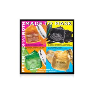 peter thomas roth | made to mask 4-piece mask kit | facial masks beauty, facial mask skin care, 4 count