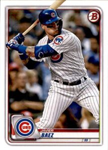 2020 bowman #99 javier baez chicago cubs baseball card