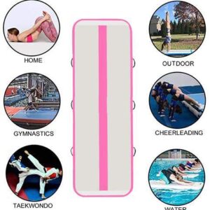 Tuxedo Sailor Inflatable Gymnastics Tumbling Mat Air Tumble Track 10/13ft 4/6in Thickness Air Floor Mat With Electric Air Pump for Gymnastics/Training/Home/Cheerleading/Water/Gym/Yoga