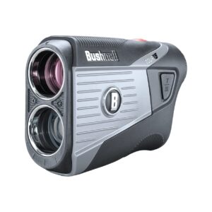 bushnell tour v5 golf laser rangefinder, pinseeker, visual jolt, bite magnetic mount, next level clarity and brightness, non-slope model