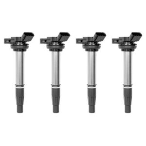 ignition coil pack set of 4 compatible with toyota corolla| matrix| prius| scion im| scion xd| lexus ct200h| pontiac vibe & more replaces# uf-596, uf-619, 90919-02252, 90919-02258