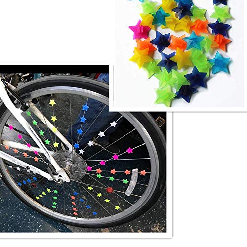 Yun River Kids' Bike Spokes Decoration / 105pcs Star Shaped Bicycle Spokes Plastic Beads