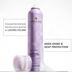 Pureology Style + Protect On The Rise Root Lifting Mousse | For Flat, Color-Treated Hair | Medium Control & Volume | Sulfate-Free | Vegan | Updated Packaging | 10.4 Oz. |