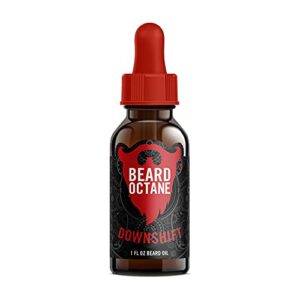 beard octane: downshift - natural beard oil w/argan oil - 1 oz - promotes softer beards - made in usa - premium beard care