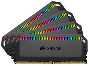 corsair dominator platinum rgb 128gb (4x32gb) ddr4 3200 (pc4-25600) c16 1.35v desktop memory - black