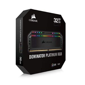 Corsair Dominator Platinum RGB 128GB (4x32GB) DDR4 3200 (PC4-25600) C16 1.35V Desktop Memory - Black