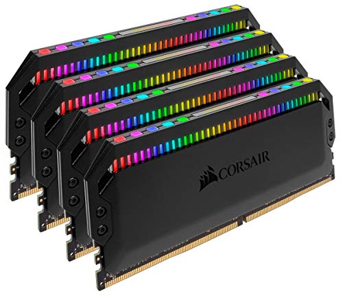 Corsair Dominator Platinum RGB 128GB (4x32GB) DDR4 3200 (PC4-25600) C16 1.35V Desktop Memory - Black