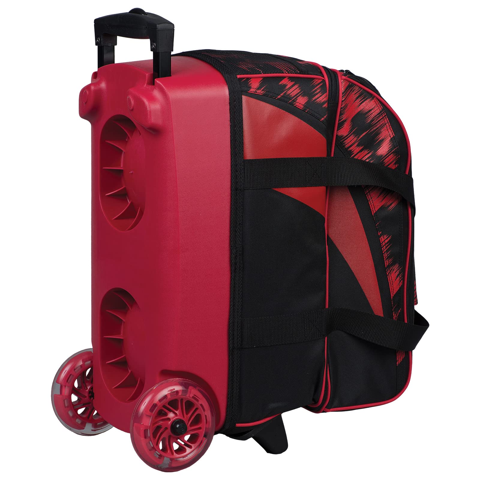 KR Strikeforce Cruiser Scratch Double Roller Bowling Bag with Shoe and Accessory Compartments and Available (Red)