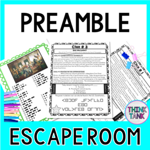 preamble escape room - goals of the u.s. constitution