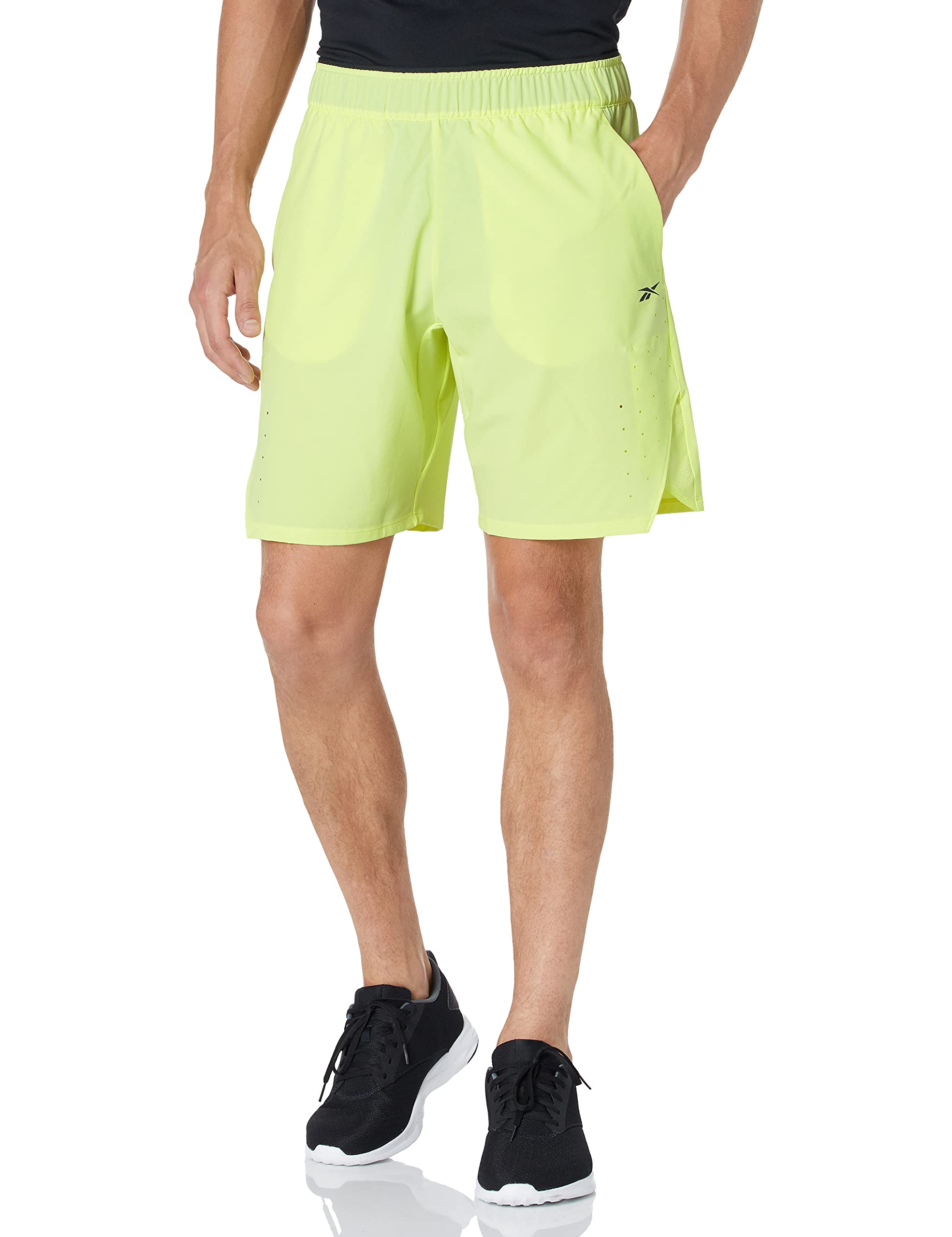 Reebok Men's Les Mills Shorts, Vibrant Green Energy Glow, M