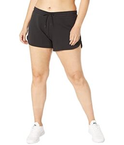 reebok womens training essentials short, black/white vector/black drawstring, medium us