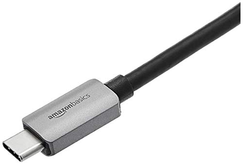 Amazon Basics USB-C 3.1 Male to HDMI Female Adapter (4K@60Hz), Gray, 1.69 x 1.45 x 0.43 inches