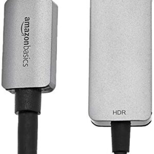 Amazon Basics USB-C 3.1 Male to HDMI Female Adapter (4K@60Hz), Gray, 1.69 x 1.45 x 0.43 inches