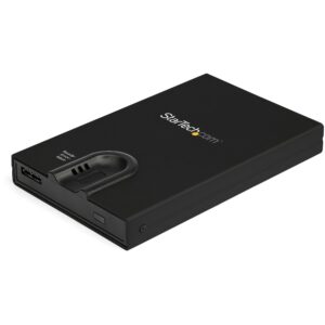 startech.com biometric enclosure - encrypted usb 3.0 2.5" sata hard drive enclosure - fingerprint/password access - 256-bit aes data encryption - secure external usb 3.1 gen 1 to hdd/ssd (s251bmu3fp)