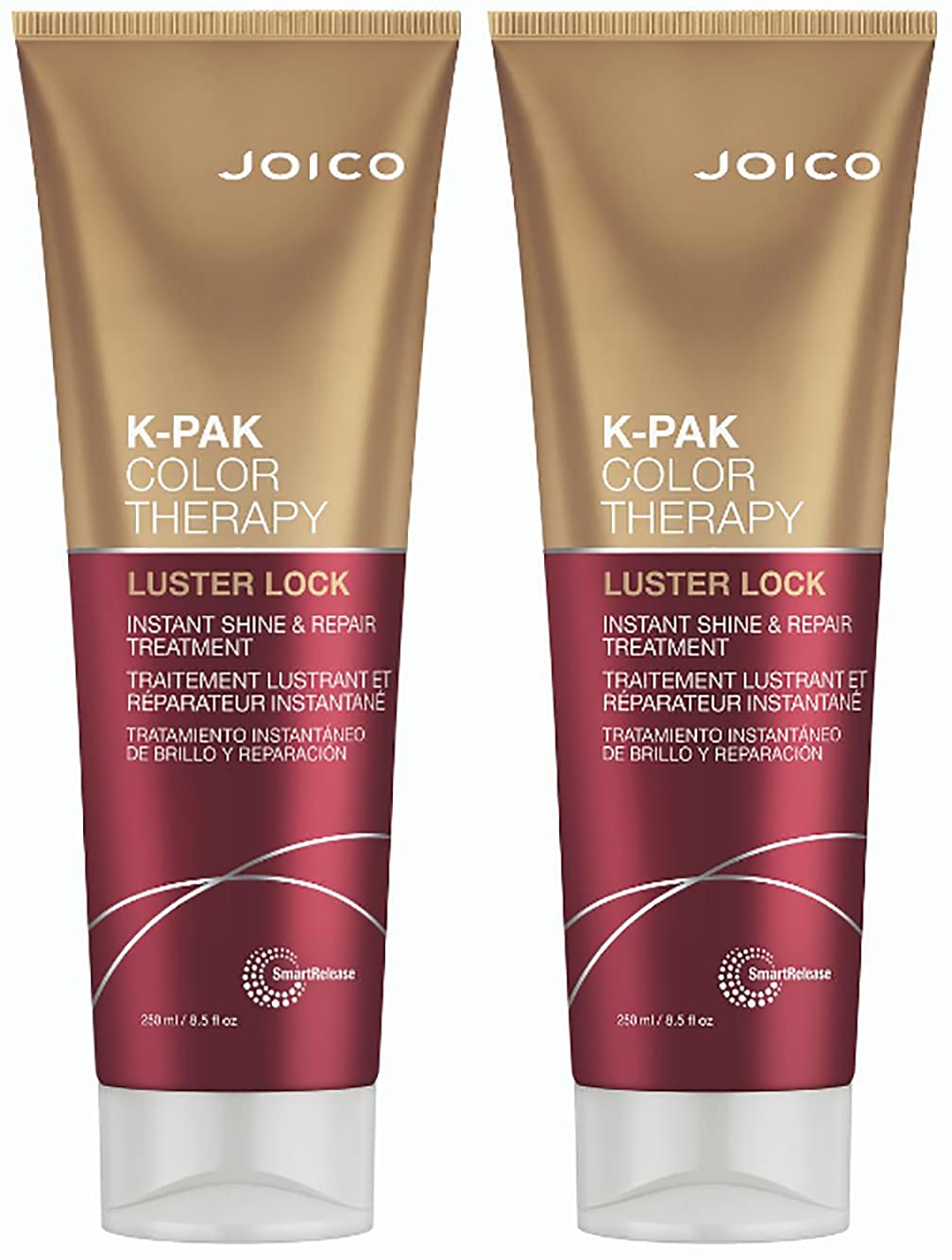 K-PAK Color Therapy Luster Lock Instant Shine & Repair Treatment | For Color-Treated Hair | Boost Color Vibrancy | Repair Breakage | With Keratin & Argan Oil | 8.5 Fl Oz (Pack of 2)