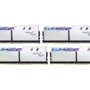 G.SKILL Trident Z Royal Series (Intel XMP) DDR4 RAM 128GB (4x32GB) 3600MT/s CL18-22-22-42 1.35V Desktop Computer Memory UDIMM - Silver (F4-3600C18Q-128GTRS)