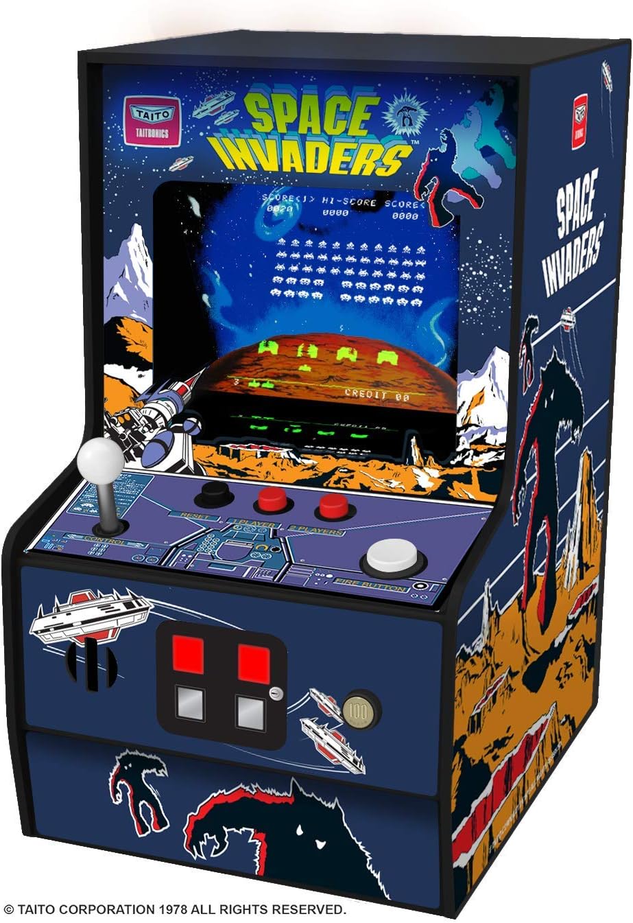 My Arcade Space Invaders Micro Player: Mini Arcade Machine Video Game, Fully Playable, 6.75" Collectible Premium Edition