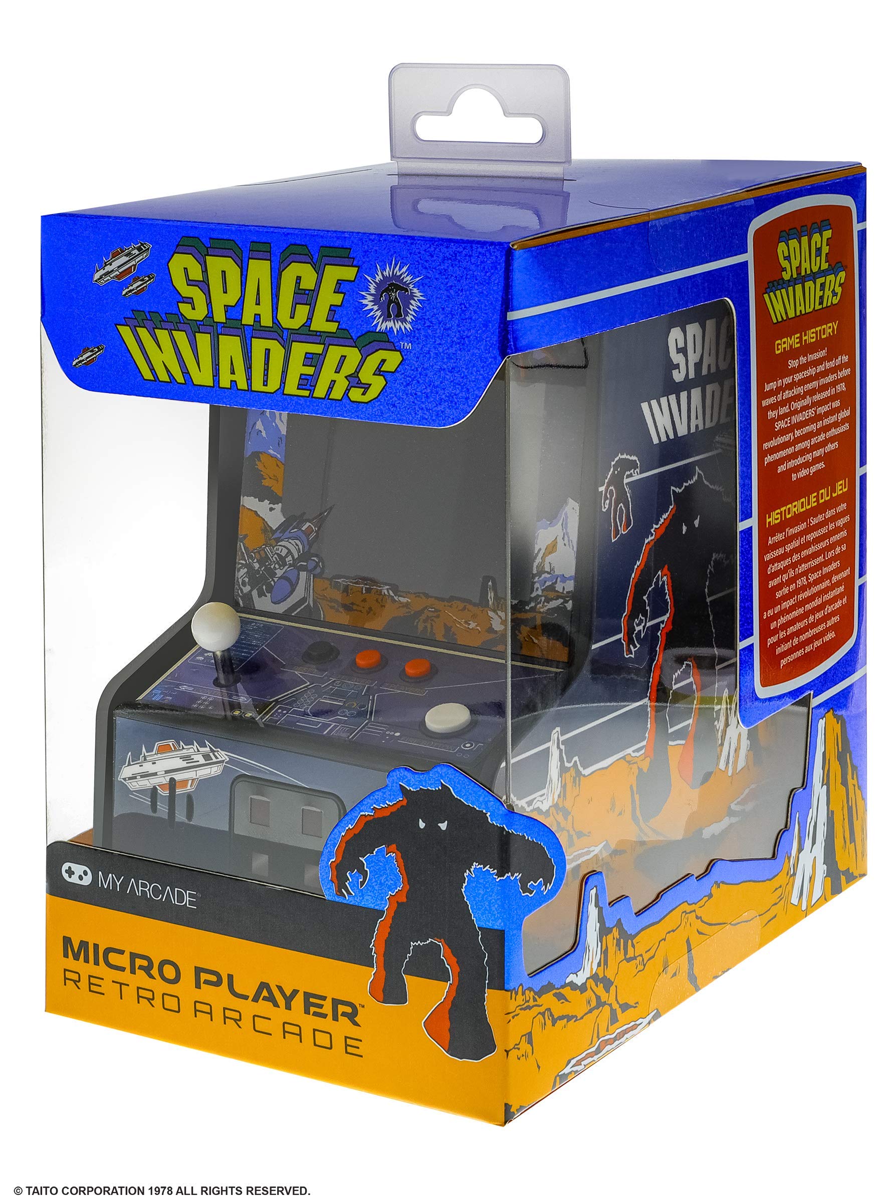 My Arcade Space Invaders Micro Player: Mini Arcade Machine Video Game, Fully Playable, 6.75" Collectible Premium Edition