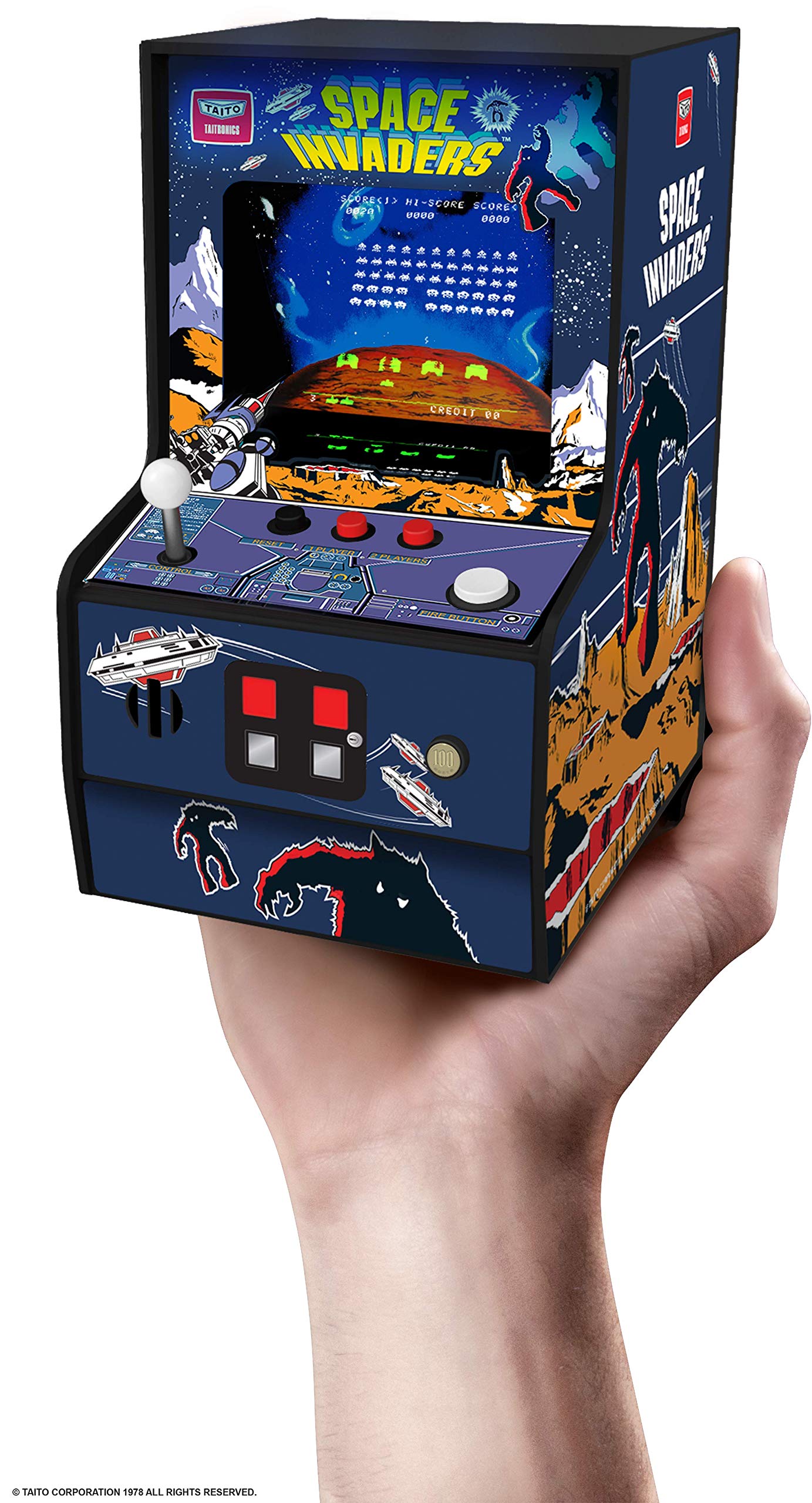 My Arcade Space Invaders Micro Player: Mini Arcade Machine Video Game, Fully Playable, 6.75" Collectible Premium Edition