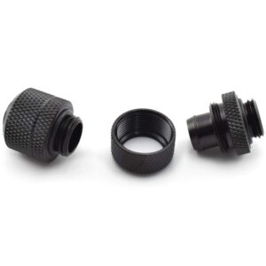 SDTC Tech 4-Pack G1/4" to 3/8" ID 1/2 OD Quick Tighten Compression Fitting for Soft Tubing, PC Water Cooling System Soft Tube Connectors