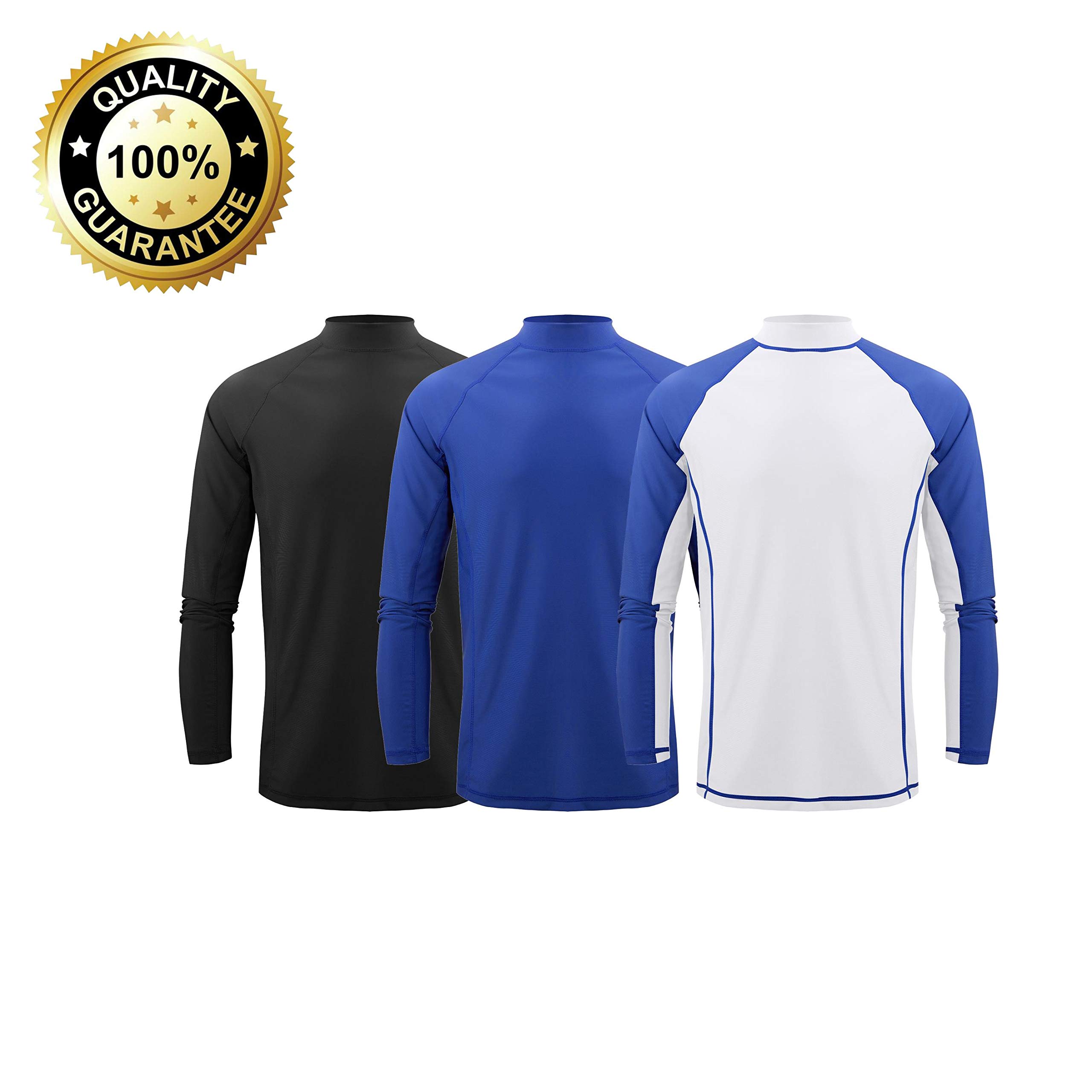 Islander Mens Rash Guard Long Sleeve Swim Shirt with UPF 50+ Quickdry Breathable