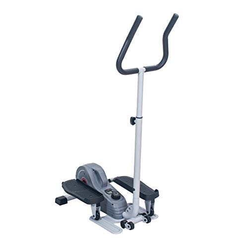 Sunny Health & Fitness Magnetic Standing Elliptical with Handlebars - SF-E3988, Grey