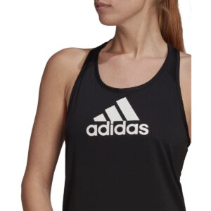 adidas Women's AEROREADY Designed 2 Move Logo Sport Tank Top, Black/White, Large