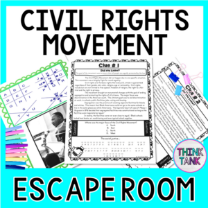 civil rights movement escape room - black history, rosa parks, martin luther king jr.