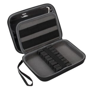 usa gear hard shell darts case - darts holder for 8 darts and accessories, tips, axles and steering wheels - compatible with soft tip and steel tip darts (black)