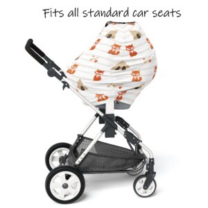 Stretchy Multi Use Cover Car Seat Canopy Woodland Teepee Fox Nursing Cover Shopping Cart Baby Cover