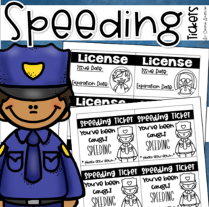 speeding tickets license and forms for classroom management