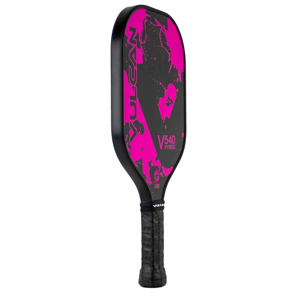 Vulcan | V540 Pickleball Paddle | Hybrid Performance | Polypropylene Core - Carbon Fiber Surface | USAP Approved | Pink Splatter