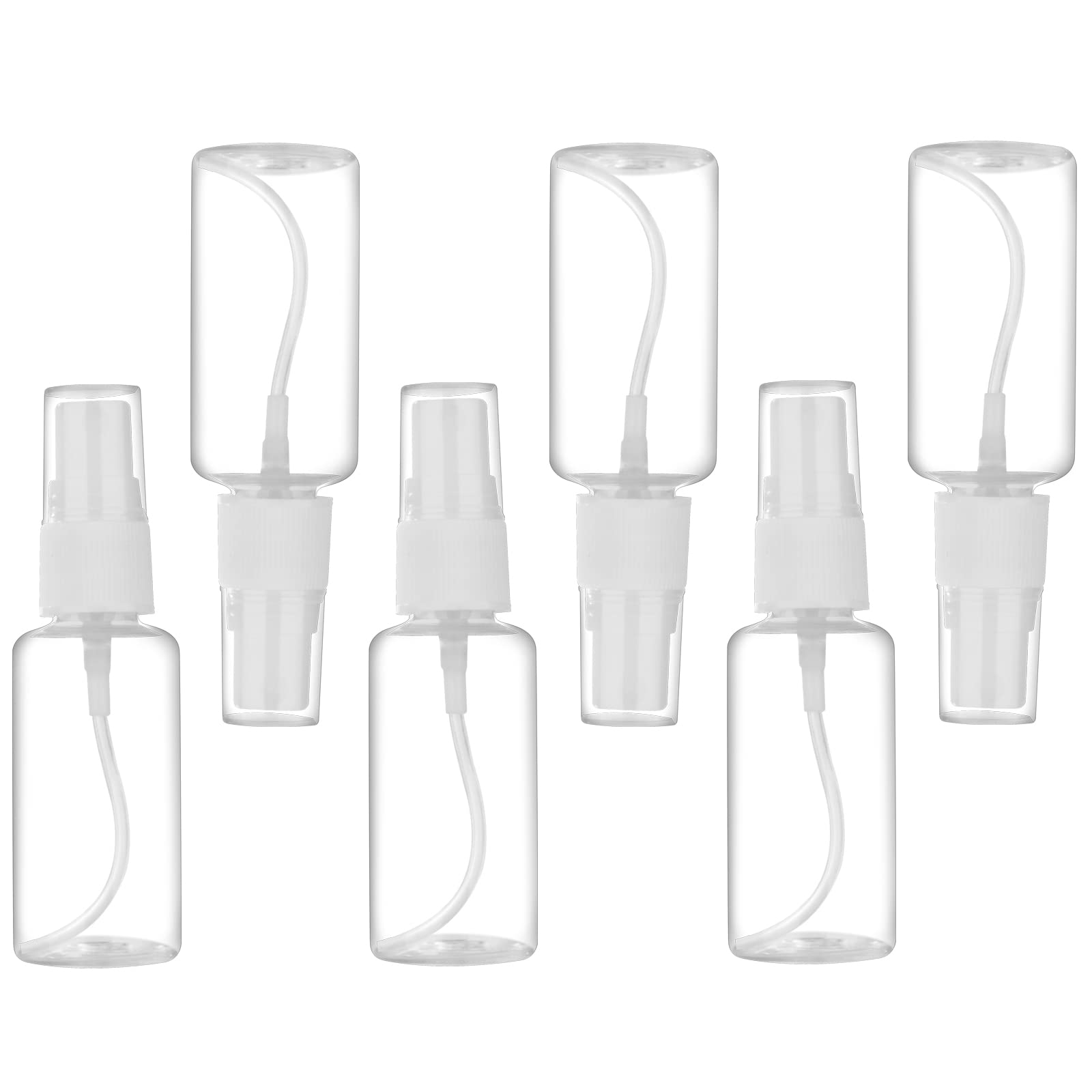 Spray Bottle, 1oz/30ml Small Plastic Fine Mist Spray Bottles, Mini Empty Travel Bottles with Funnels and Labels 6 Pack