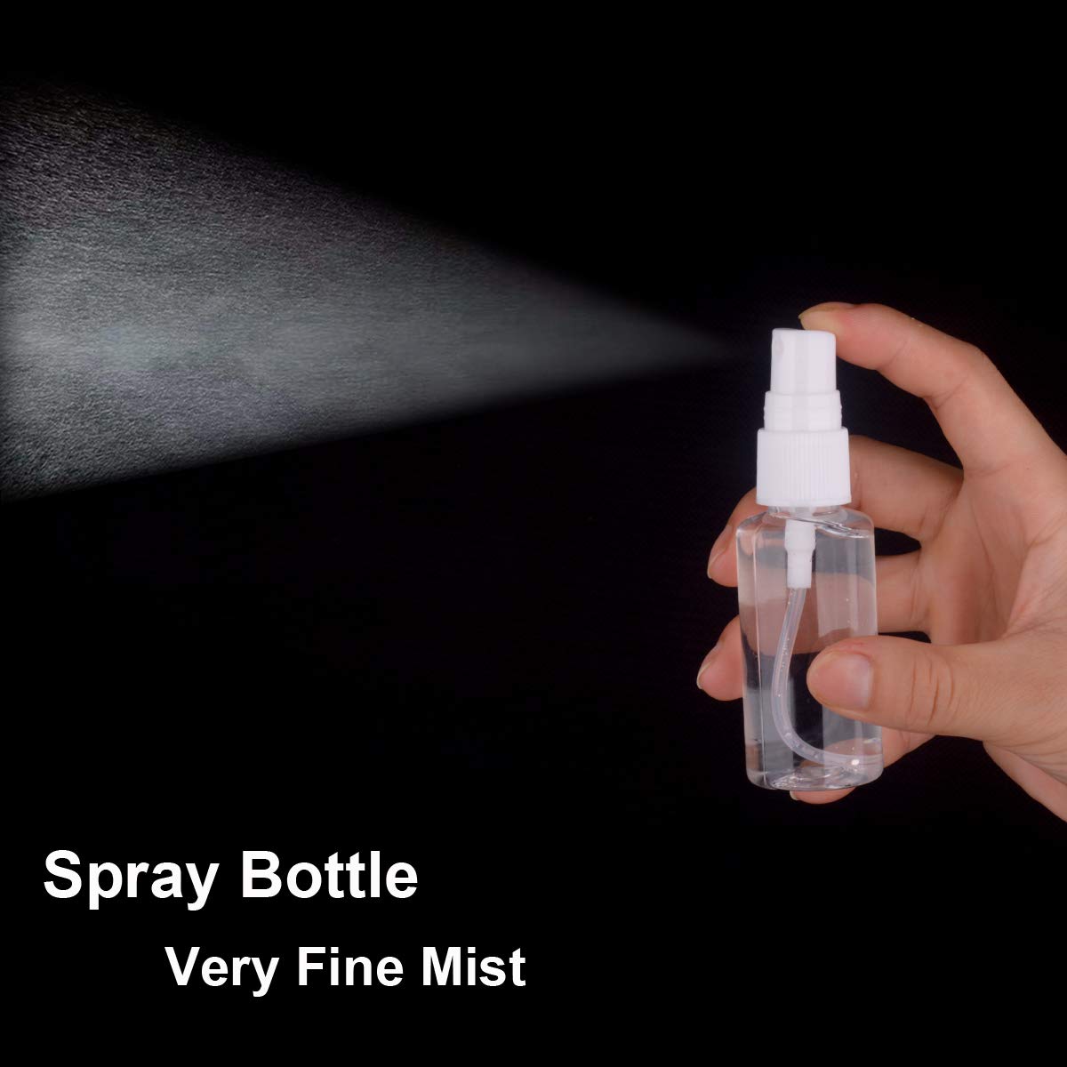 Spray Bottle, 1oz/30ml Small Plastic Fine Mist Spray Bottles, Mini Empty Travel Bottles with Funnels and Labels 6 Pack