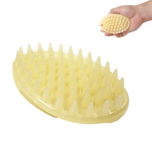 ultra-soft silicone pet massage brush,great for the bath deshedding and massaging & grooming your pet - for dogs and large pets(large)