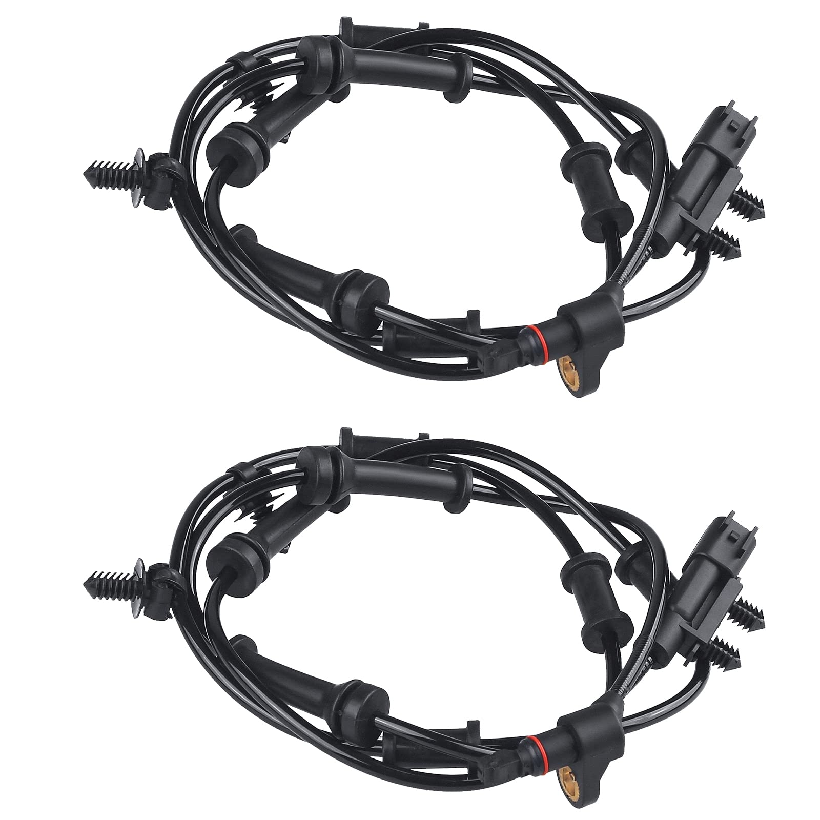 WMPHE 2 Pcs ABS Wheel Speed Sensor Compatible with Jeep Wrangler 3.6L 3.8L 2007 2008 2009 2010 2011 2012 2013 2014 2015 2016 2017, Replacement for 68003281AC 68003281AA, Front Left & Right ABS Sensors