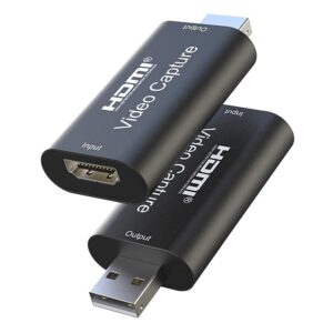 digitnow hdmi video capture card, 4k hdmi to usb 2.0 video audio converter, full hd 1080p for editing video/games/streaming/online teaching