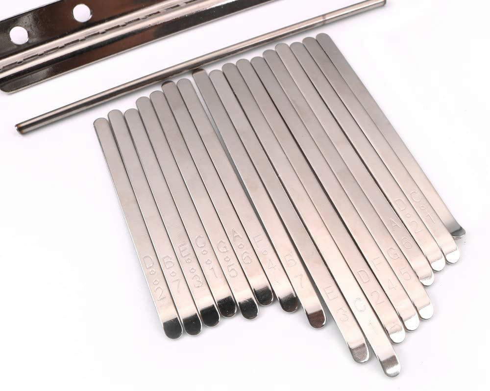 Liyafy Pack of 17 Keys Kalimba DIY Keys Bridge Kit for DIY Kalimba Mbira Thumb Piano Repairing Parts