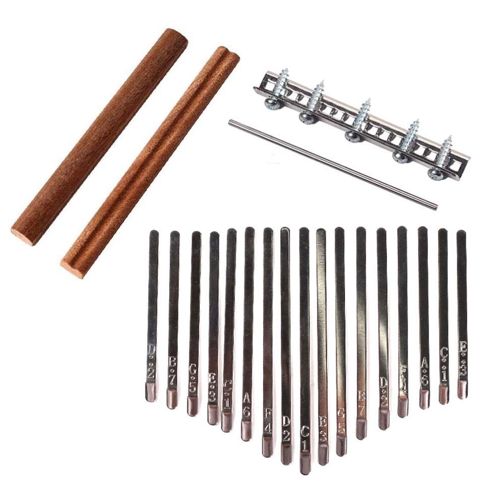 Liyafy Pack of 17 Keys Kalimba DIY Keys Bridge Kit for DIY Kalimba Mbira Thumb Piano Repairing Parts