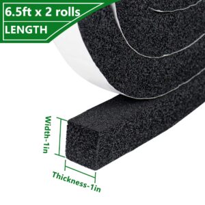 Forestchill Insulation Foam Seal Tape for Air Conditioner, 1" W × 1" T × 13' L High Resilience Weather Stripping for Doors and Windows, Air Conditioning Seal Strip, 2 × 6.5 Ft