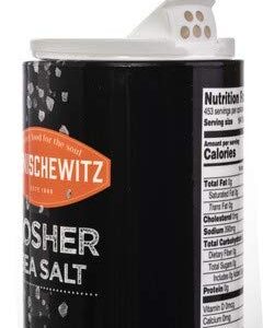 Manischewitz Premium Kosher Salt, Coarse Sea Salt, 16oz (1 Pound) Easy Pour Canister, Product of Italy, Pure Mediterranean Sea Salt. The Perfect Salt Grinder Refill!