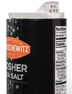 Manischewitz Premium Kosher Salt, Coarse Sea Salt, 16oz (1 Pound) Easy Pour Canister, Product of Italy, Pure Mediterranean Sea Salt. The Perfect Salt Grinder Refill!