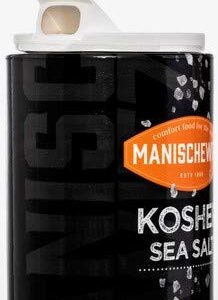 Manischewitz Premium Kosher Salt, Coarse Sea Salt, 16oz (1 Pound) Easy Pour Canister, Product of Italy, Pure Mediterranean Sea Salt. The Perfect Salt Grinder Refill!