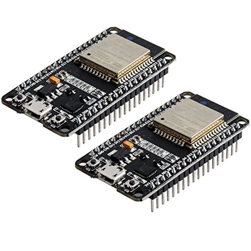 Stemedu ESP32 ESP32-WROOM-32 Development Board ESP-32S WiFi + Bluetooth Dual Modes Microcontroller Processor Module for Arduino (2PCS)