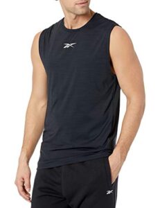 reebok one series training sleeveless tee, black, 2xl