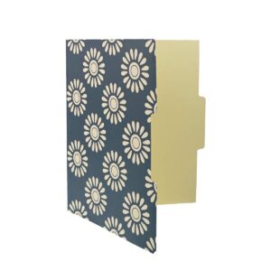 Cute File Folders - 9 x 11.5 inch Letter Size File Folders - Geometrical Design Decorative File Folders - 350gsm Paper Folders Pack of 9