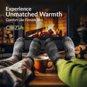 COZIA Merino Wool Socks for Men and Women Warm thermal Boot Hiking Socks 3 Pairs SM