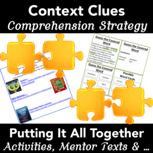 teach context clues teacher task cards: cross-curricular 40 cards grades 1-6